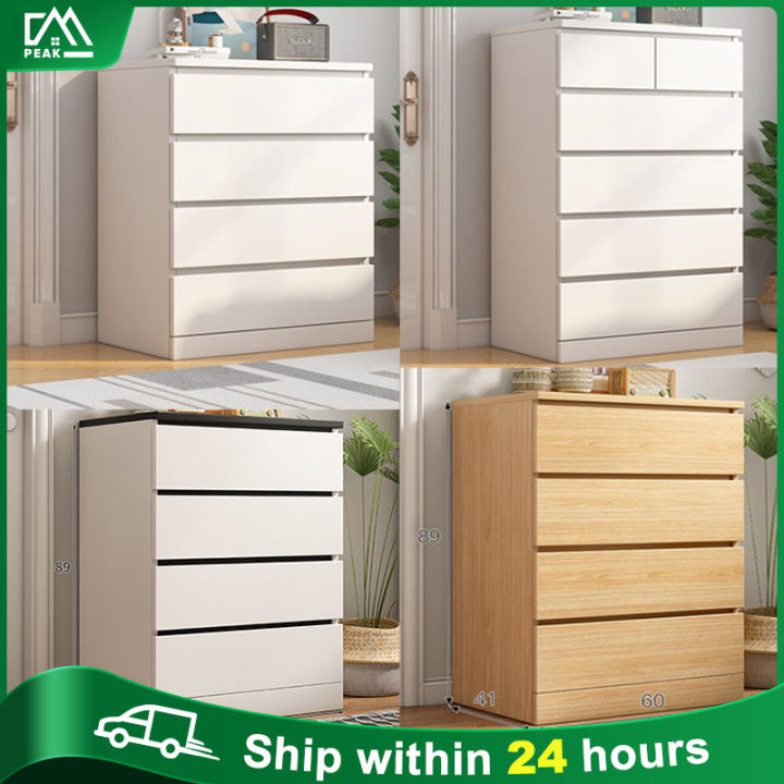 Wooden Drawer Cabinet Chest Drawer 3/4/5 Layers Nordic Cabinet Storage ...