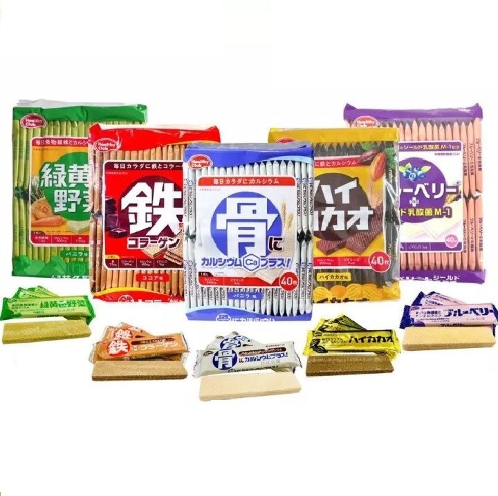 Bánh xốp dinh dưỡng bổ sung Canxi Hamada Club Nhật Bản gói lớn 80 chiếc [ Date T06/2023 - T09 ...