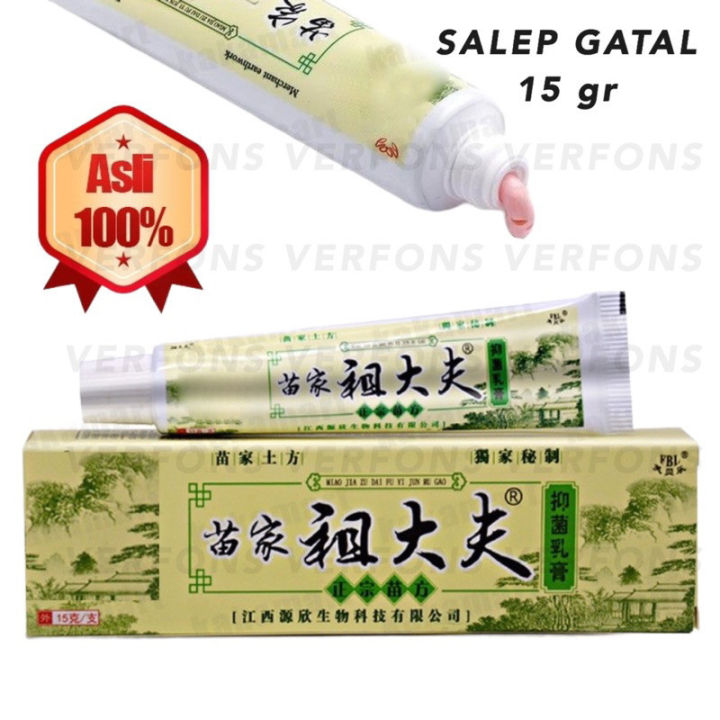 Asli 100% 15Gr Salep Cina Salep Obat Gatal Salep ZUDAIFU Psoriasis ...
