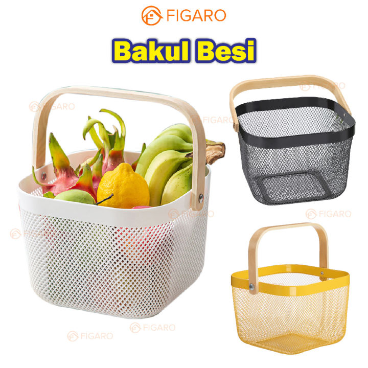 Figaro Bakul Buah Besi Metal Food Fruit Basket Raga Buah Multipurpose ...