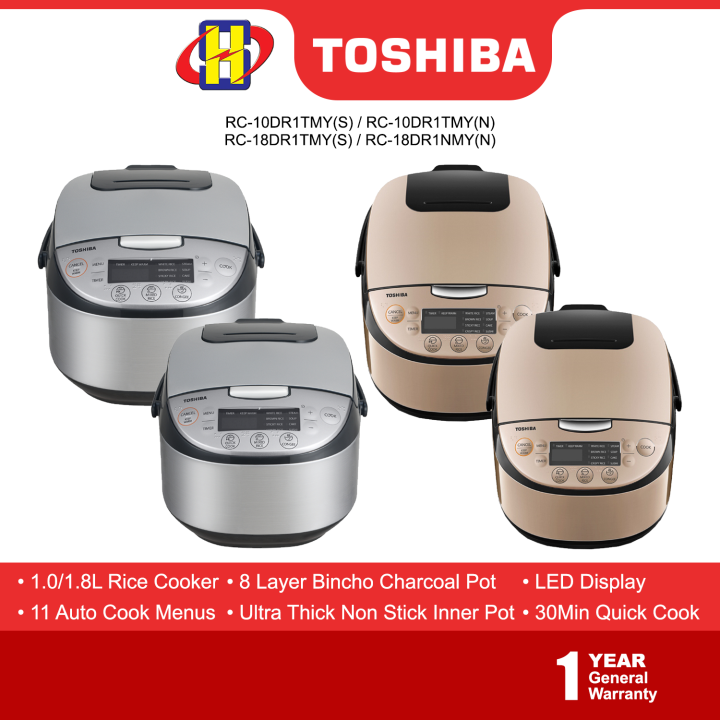 Toshiba Digital Rice Cooker (1.0/1.8L) 11 Auto Menu Programs RC ...