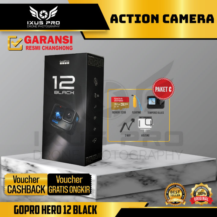 GoPro Hero 12 Black Action Camera Go Pro Hero12 Action Cam | Lazada Indonesia