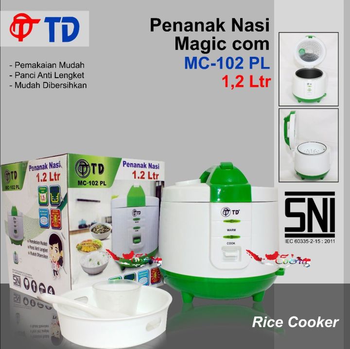 Rice Cooker 1.2L / Penanak Nasi 1.2L / Magic Com 1.2L | Lazada Indonesia
