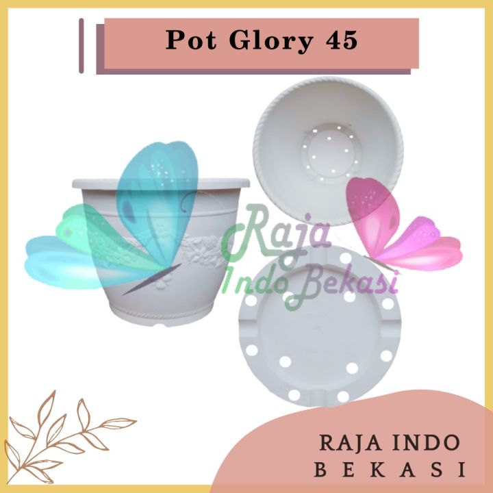 ONLY SAMEDAY AND INSTAN Pot Glory 45 Putih - Pot Besar Jumbo 50cm Pot ...