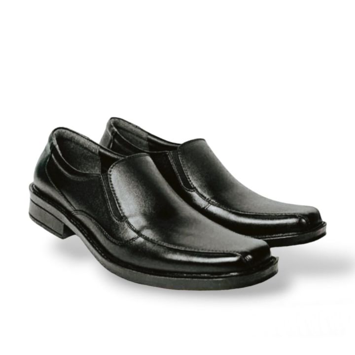 Sepatu Pantofel Formal Pantopel Kulit Full Hitam Model Slop dan Tali ...