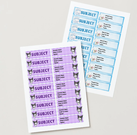 SUBJECT STICKER & NAME LABEL (WATERPROOF) | Lazada PH