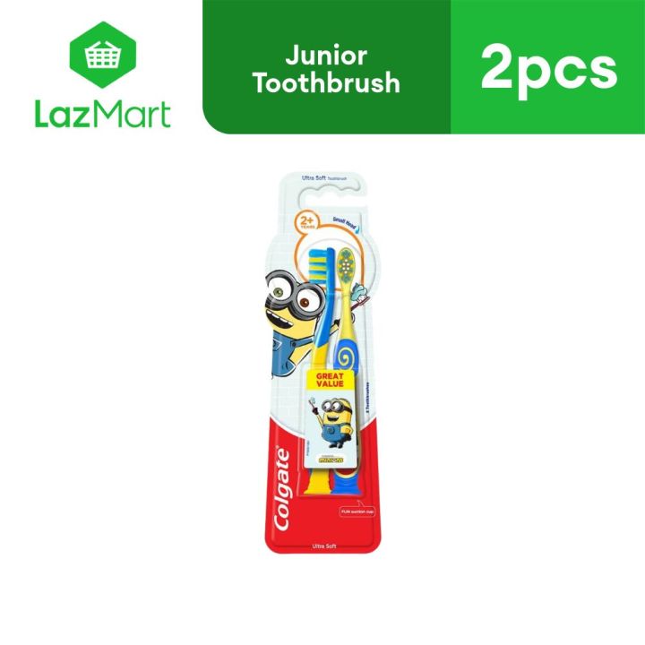 Colgate Minions Junior Toothbrush (2-5 years old) Twin Pack | Lazada PH