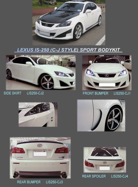 Lexus is250 is 250 350 CJ Style Bodykit body kit front side rear Bumper ...
