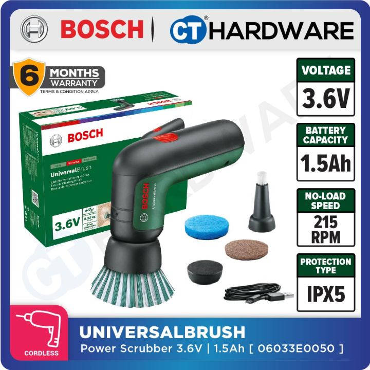 BOSCH UNIVERSALBRUSH CORDLESS POWER SCRUBBER | CLEANING BRUSH ASIA 3.6V ...