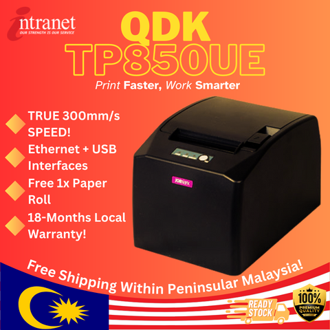 Thermal Cashier Receipt Printer, POS Printer QDK TP850UE (LAN + USB ...