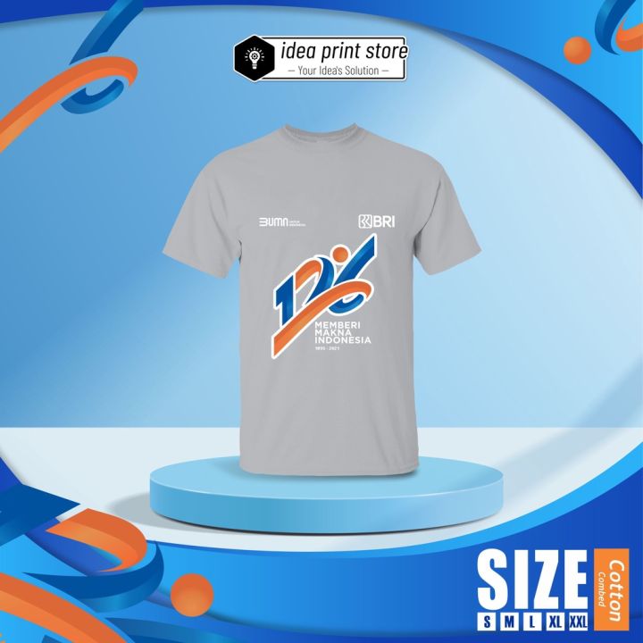 KAOS DEWASA HUT BRI 126 BAJU ULANG TAHUN BRI TSHIRT IDEAPRINTSTORE ...