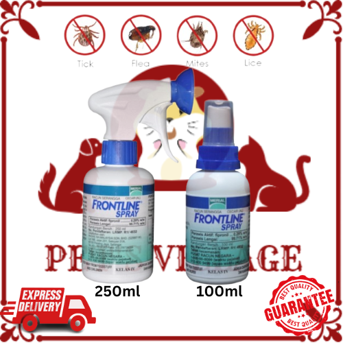 Frontline Spray for Cats & dogs Anti Ticks-Flea Kutu (100ml/250ml) | Lazada