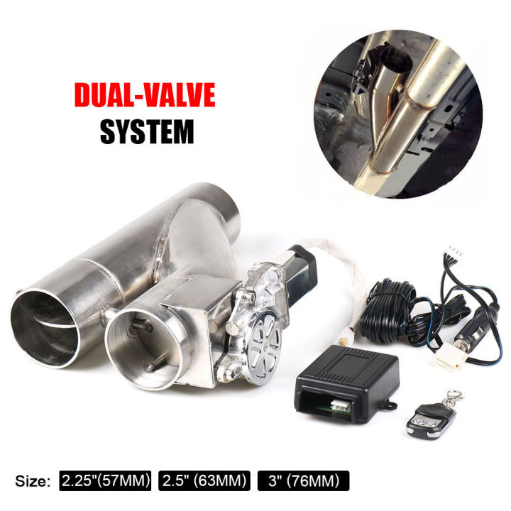 High Sealing 2.5" 3" Electric Exhaust Cutout Kit Y pipe Exhaust Control ...