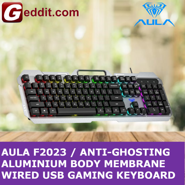AULA F2023 / ANTI-GHOSTING ALUMINIUM BODY MEMBRANE WIRED USB GAMING ...