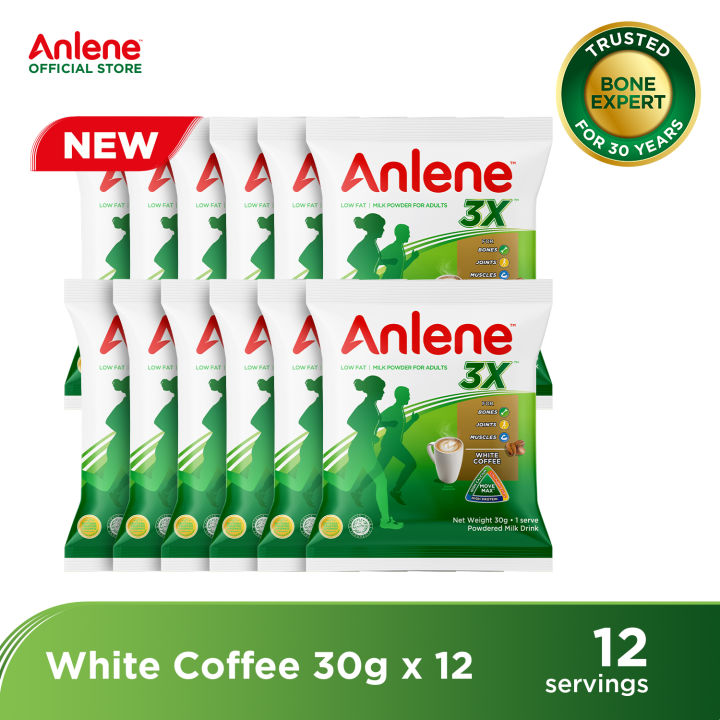 Anlene Milk Adult Powder White Coffee 30G x12 (Sachet) | Lazada PH