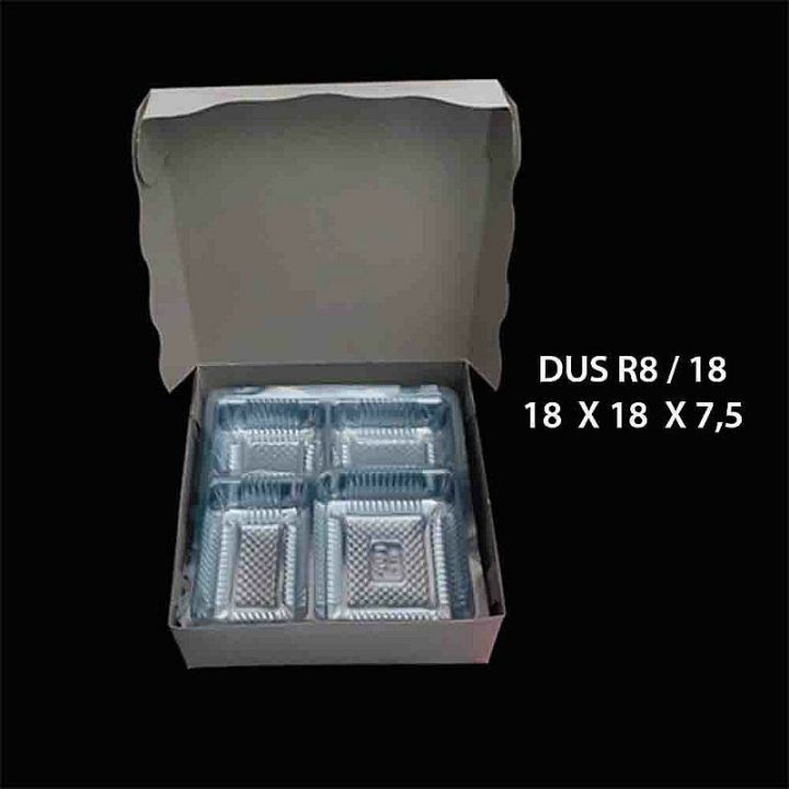 kardus dus nasi putih ukuran 18 R8 tebal 350 + mika 1 biji | Lazada ...