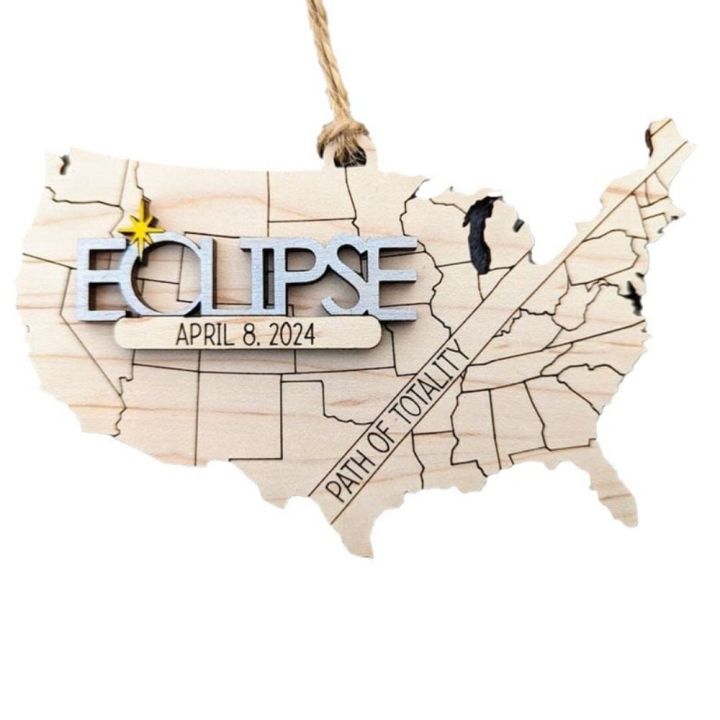 Satellite Party Decorations Solar Eclipse Ornament Wooden Eclipse Souvenir T Eclipse Totality