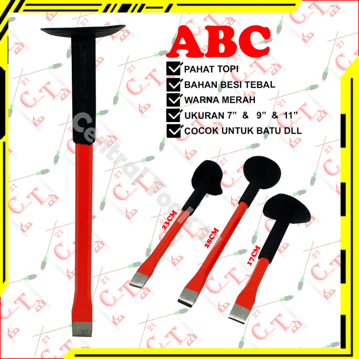 Central Tools 21 - Pahat Topi Besi Beton Lapis Karet Varian 8" 10" 12 ...