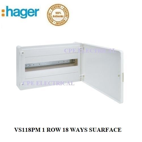 HAGER DB Enclosures VS118PM 1 ROW 18 modules Surface Mounted | Lazada