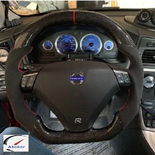 Customized Alcantrara Volvo Steering Wheel Real Cabon Racing for S60 ...