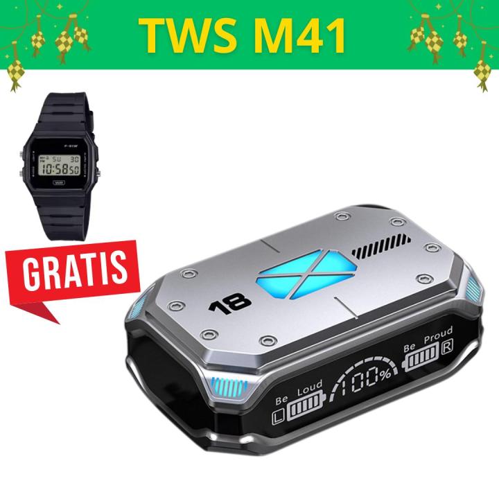 FREE JAM TANGAN - TWS Bluetooth 5.3 M41 M25 Headset Bluetooth Full Bass ...