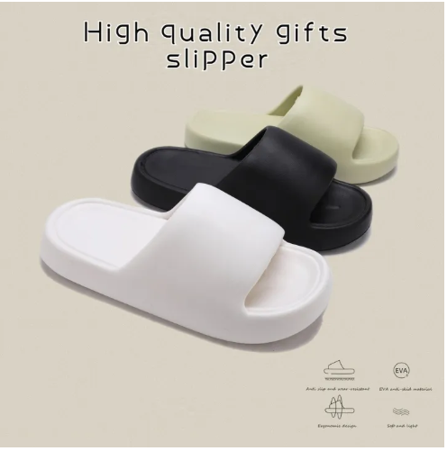 Lightweight Flat Slippers For Women Comfy Non-Slip Slide Thick Bottom ...