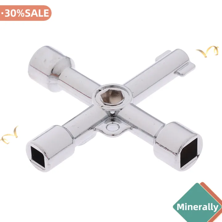 Minerally 4 Way Utility Key for Electric Water Gas Meter Box Cupboard ...