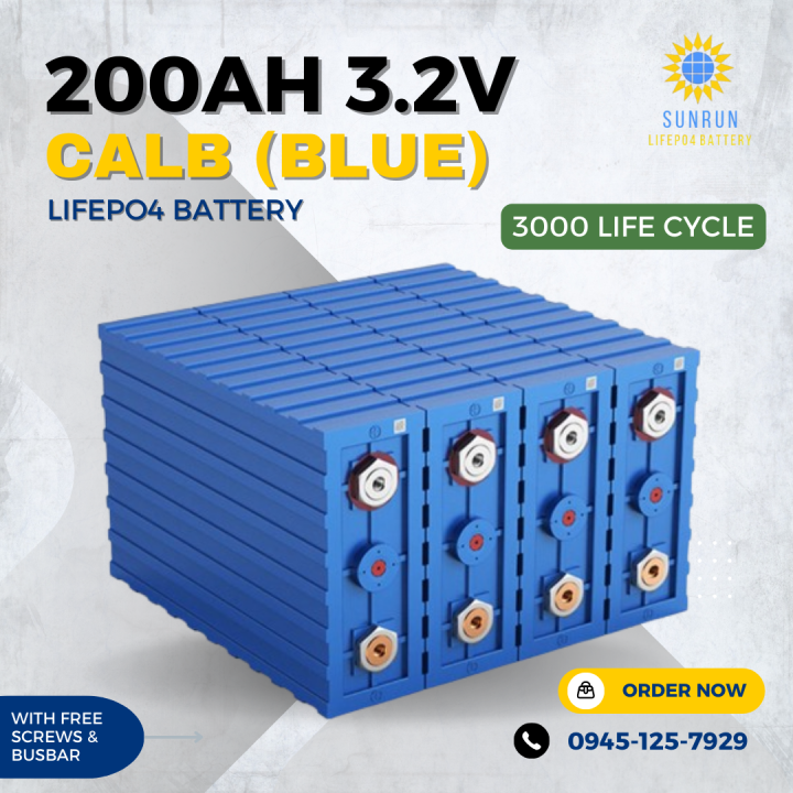 CALB 200AH 3.2V (BLUE) Lifepo4 Battery Lithium Rechargeable Battery ...
