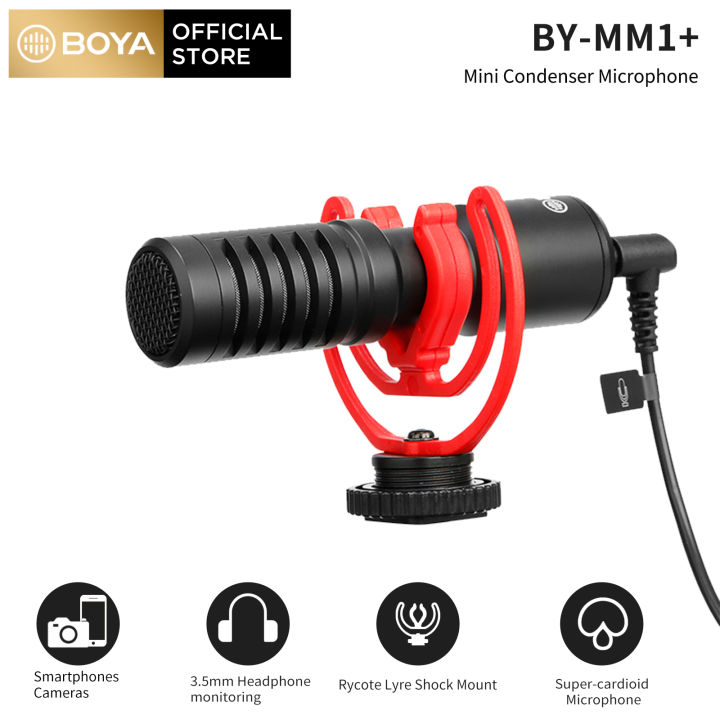 BOYA BY-MM1 MM1 Compact On-Camera Smartphone Video Microphone for ...