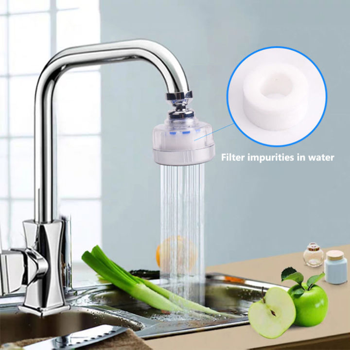 Bathroom 360° Faucet Filter Faucet Extender Impurity Filter Healthy ...