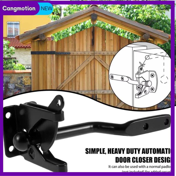 CANGMOTION with Bolt Auto Gate Latch Multi-function Carbon Steel Fence ...