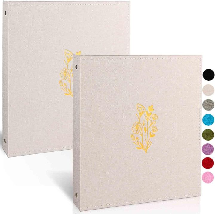 Aesthetic 3 Ring Binder Linen - 2 Pack Large Sturdy 1 Inch Binders 3 ...