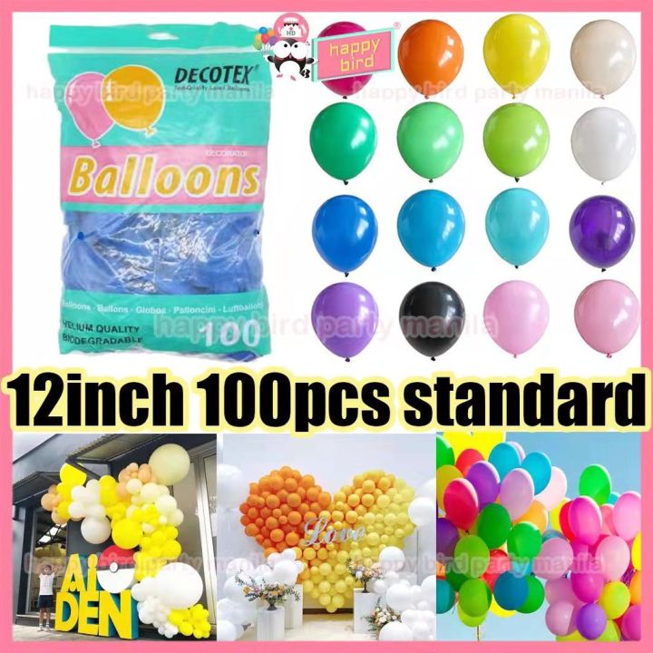 12inch 100pcs Standard Ordinary balloons party decorations | Lazada PH