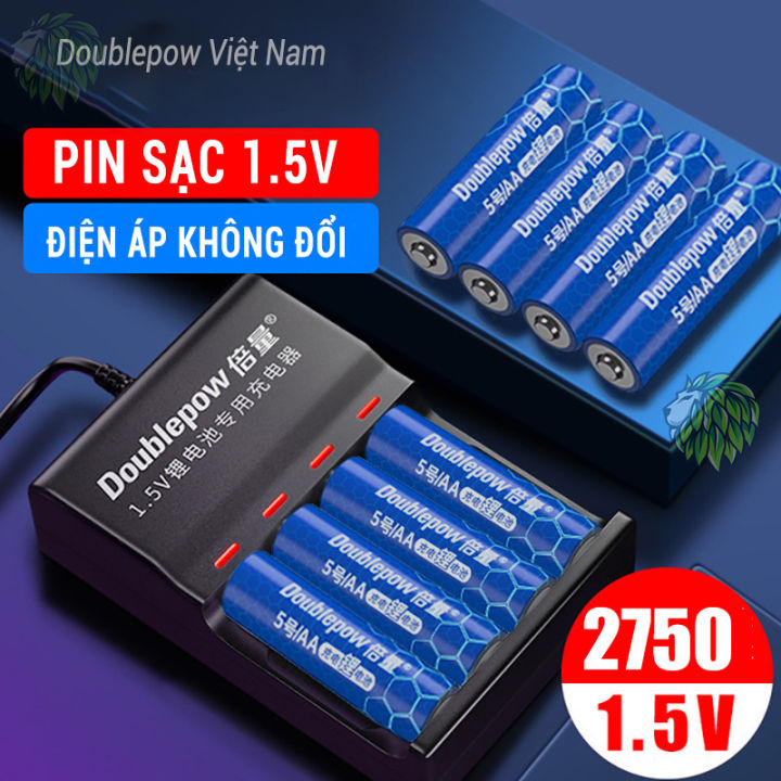 Bộ Sạc Pin 1.5V AA / AAA Doublepow Cao Cấp L152 - Pin Sạc Micro Không ...