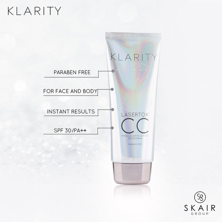 Klarity - LASERTOX CC Miracle Lotion, 11-in-1 Multi Function, Sunblock ...