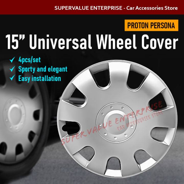 Proton Persona 15 Inch Universal Silver Wheel Cover Rim Cap Penutup ...