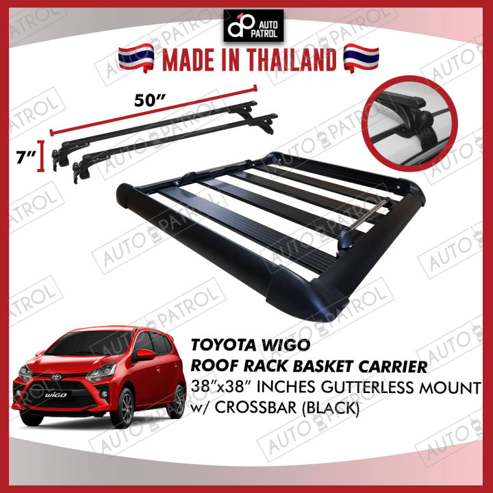 Toyota WIGO Aerorack Roof Rack Carrier Car Basket 38"x38" Black ...