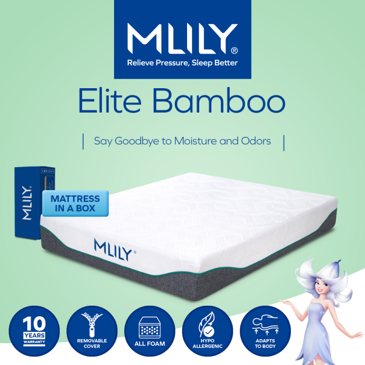 MLILY ELITE Bamboo Charcoal Memory Foam Mattress / Enhanced Edition ...
