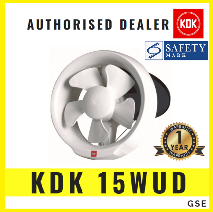 KDK 15WUD Exhaust Fan Window Mount Ventilating Ventilation Fan 15 WUD ...