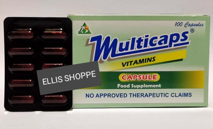 Multicaps Vitamins FOOD SUPPLEMENT 100 Capsules | Lazada PH