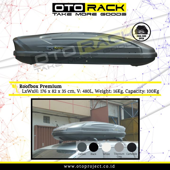 ROOFBOX PREMIUM CARBON + CROSSBAR PRO | Lazada Indonesia