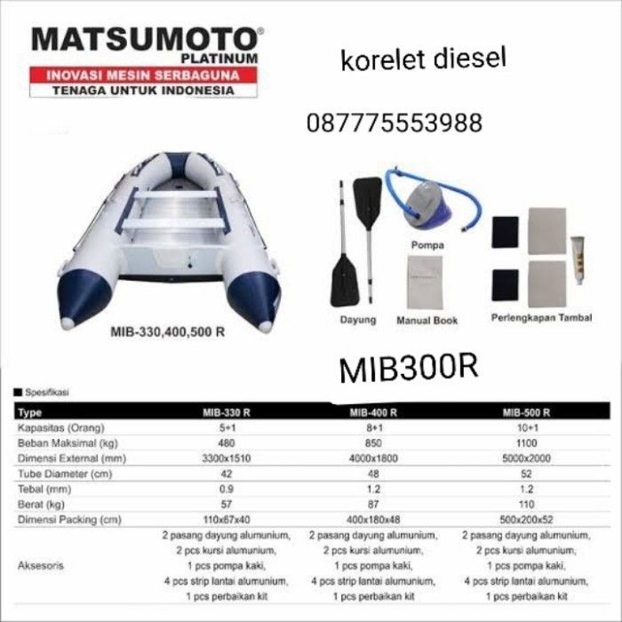 Perahu karet MIB330R Perahu Boat | Lazada Indonesia