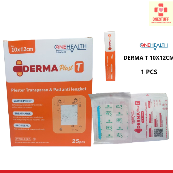 Plester Luka Onehealth Dermaplast T 10x12 cm Plesterin Anti Air Plaster ...