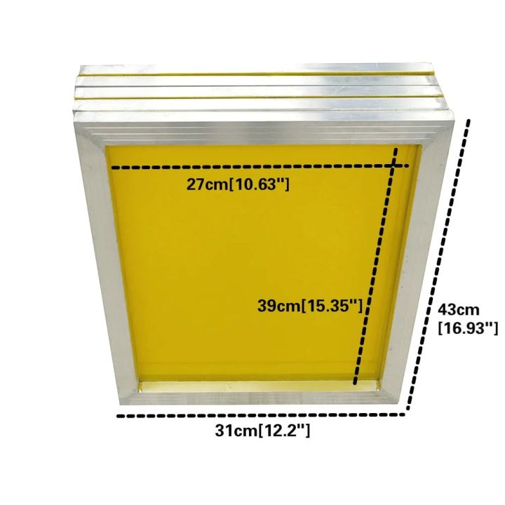 【Customizable】 Aluminium 43*31cm Screen Printing Frame Stretched With ...