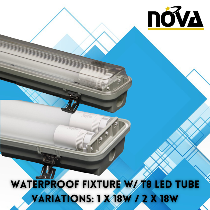 Nova Waterproof Fixture w/ T8 LED Tube 18w | Lazada PH