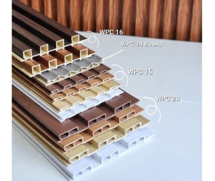 Woodpanel WPC Wood Panel Wallpanel Kisi Kisi PVC Motif Kayu | Lazada ...