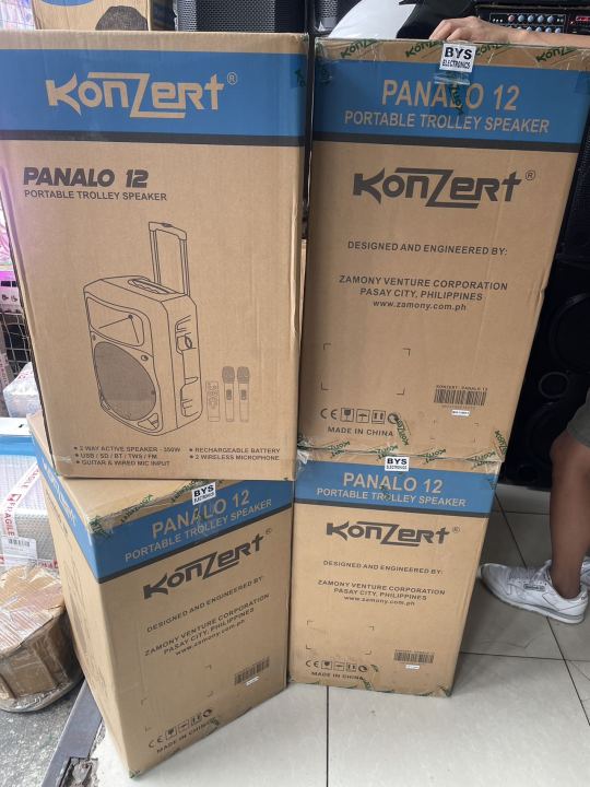 PANALO 12 ORIGINAL KONZERT BLUETOOTH PORTABLE TROLLEY SPEAKER | Lazada PH