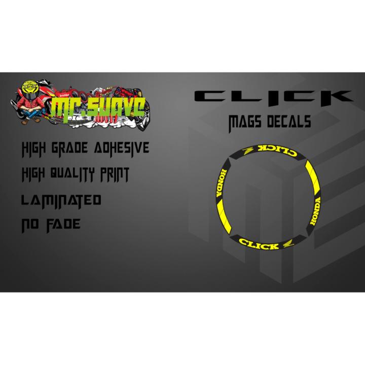 Honda Click Mags Decals 125/150 (Yellow) | Lazada PH