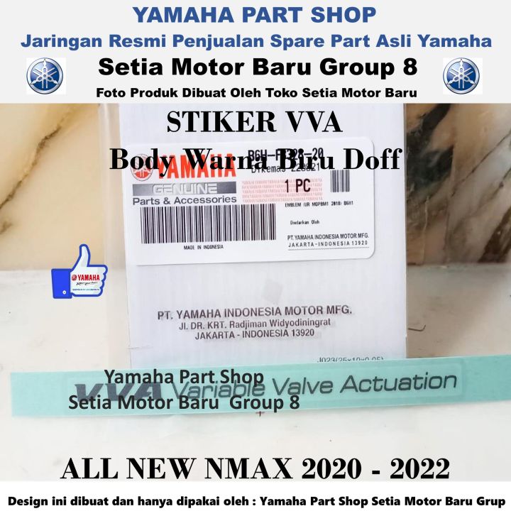 Stiker Logo VVA Variable Valve Actuation Body Warna Biru Doff All New N ...