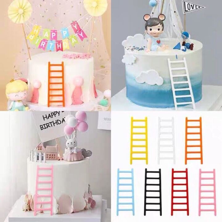 [Ready Stock]3 pcs Colourful Little Sponge Ladder Cake Decoration Cake ...
